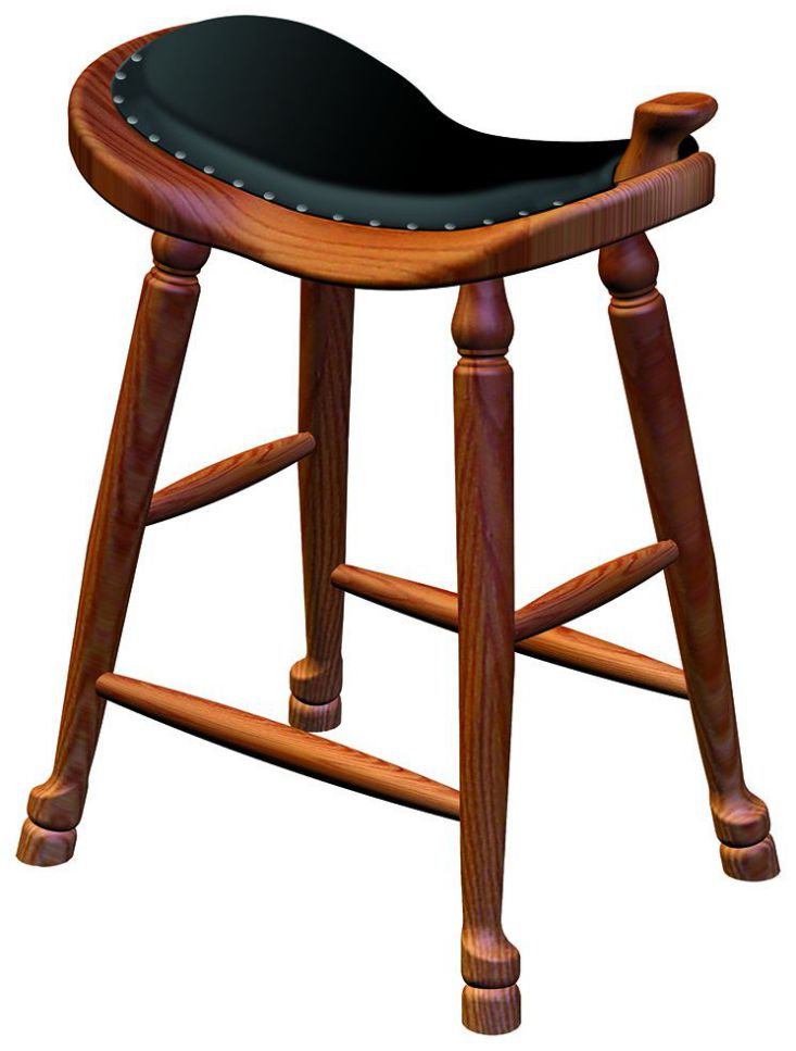 Oakland Wood Western Saddle Bar Stool at Wood 'n Things – Wood n Things ...